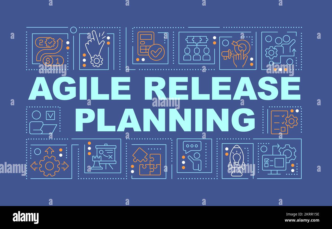 Agile release planning word concepts dark blue banner Stock Vector Image & Art - Alamy