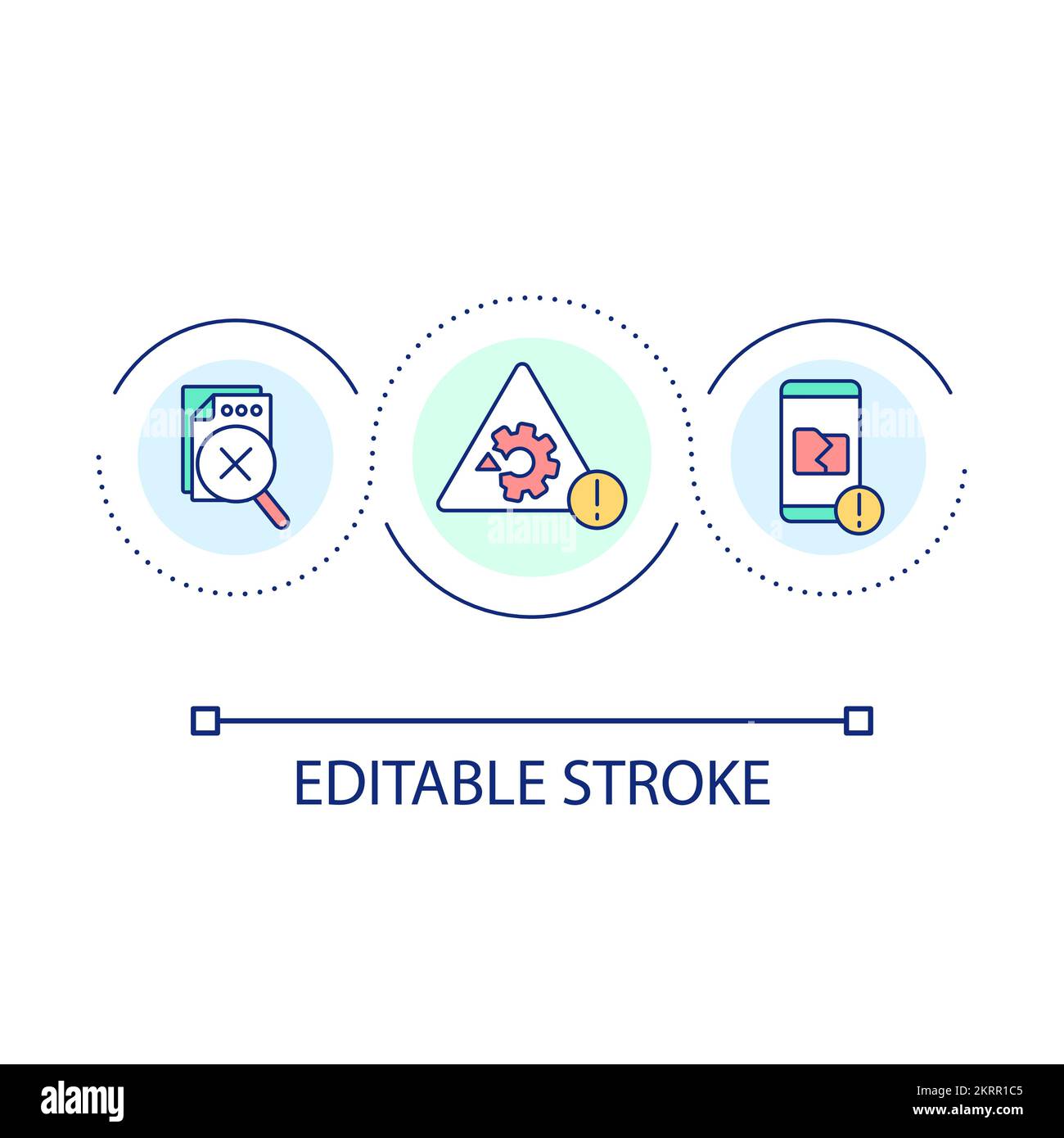 Corrupted files loop concept icon Stock Vector Image & Art - Alamy