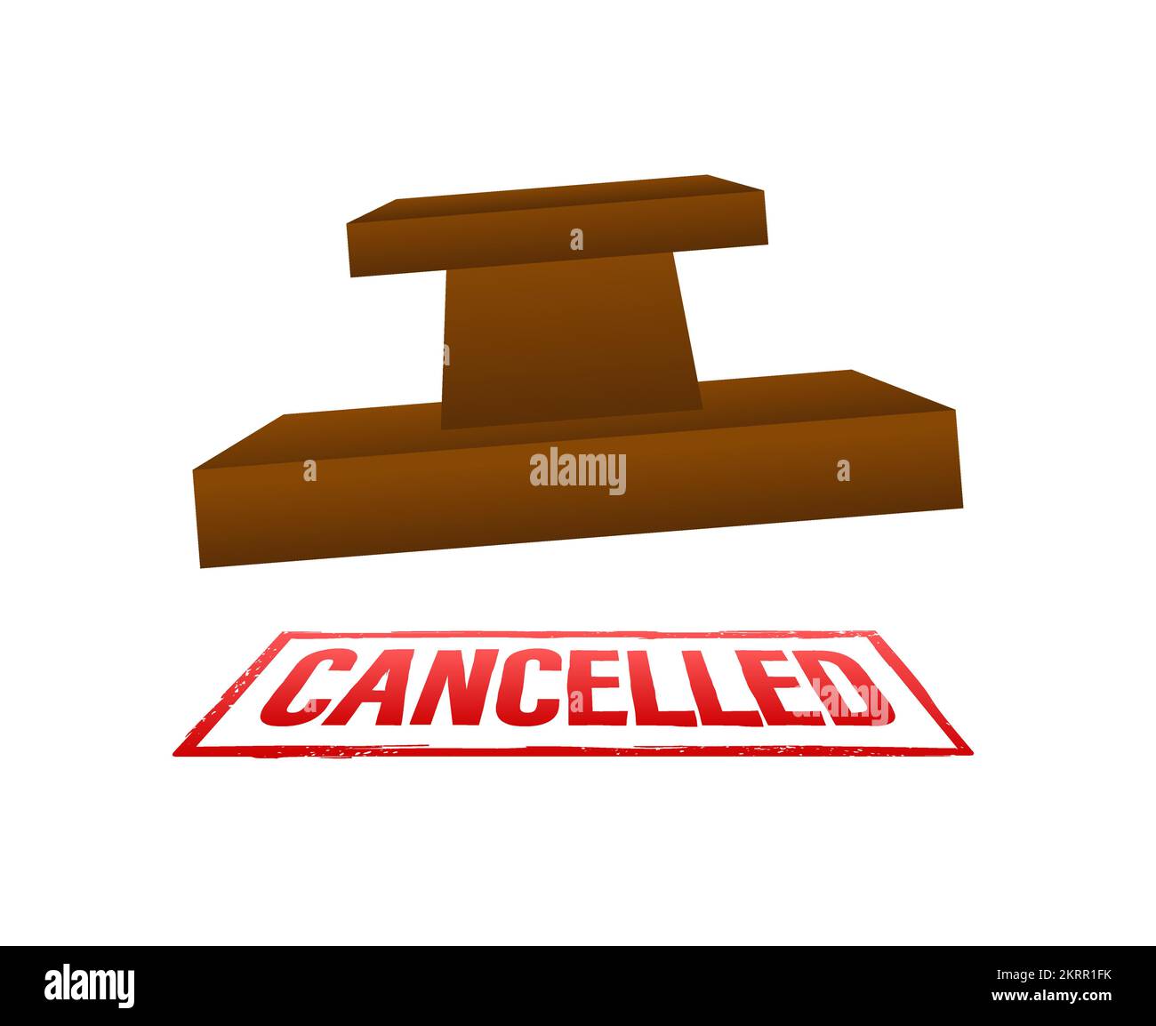 Cancelled red Stamp. Cancelled grunge sign, label. Vector stock ...