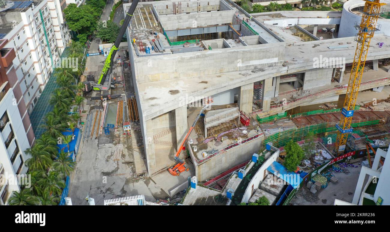 Aerial photos show the project of Haikou New Performing Arts Space ...