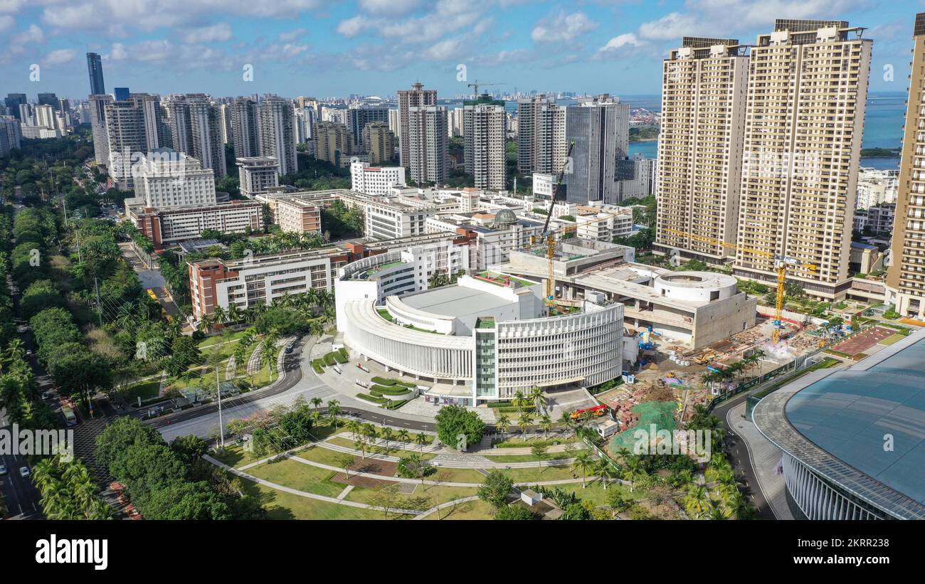 Aerial photos show the project of Haikou New Performing Arts Space ...