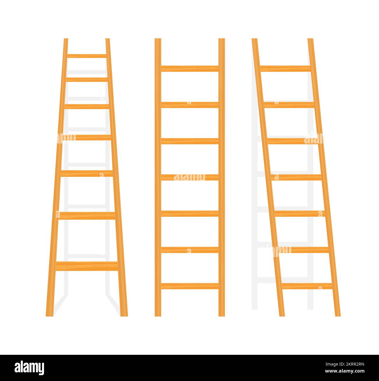 Wooden Stairs. Step ladder. Household tools. Vector stock illustration Stock Vector Image & Art ...