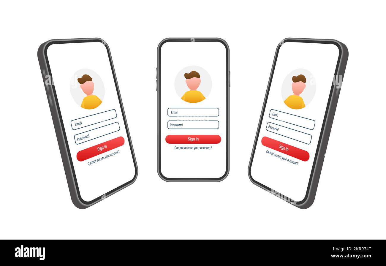 Sign in to account, user authorization, login authentication page ...