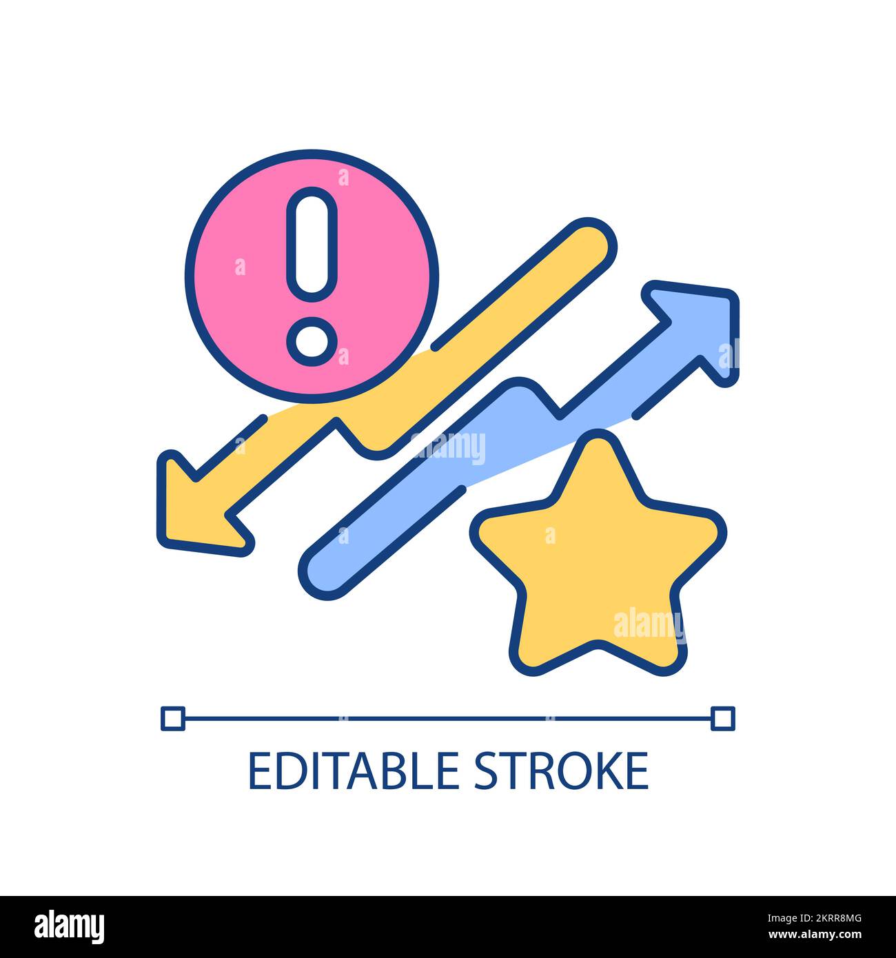 Life ups and downs RGB color icon Stock Vector Image & Art - Alamy