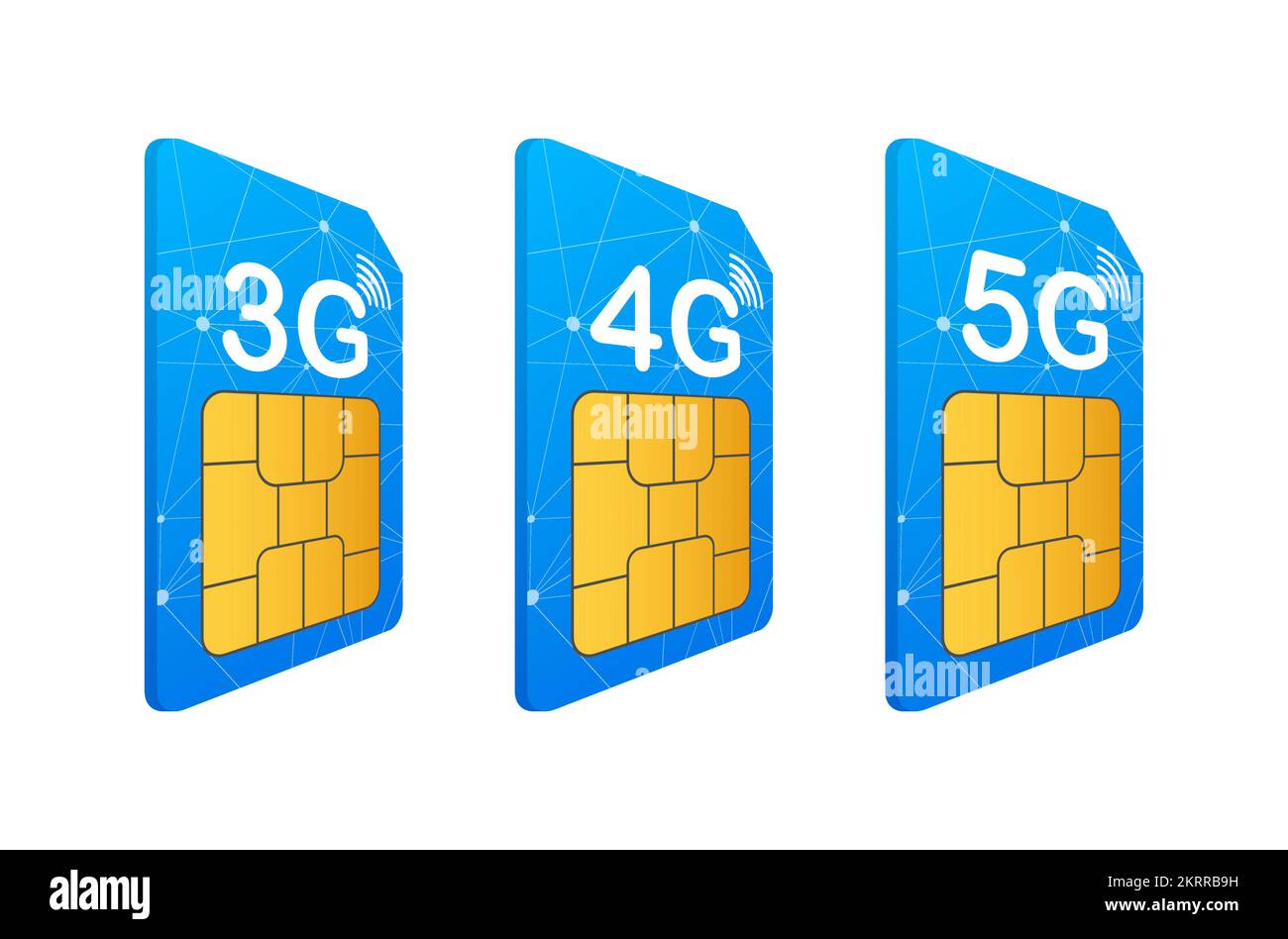 3G 4G 5G Sim Card. Mobile telecommunications technology symbol. Vector ...