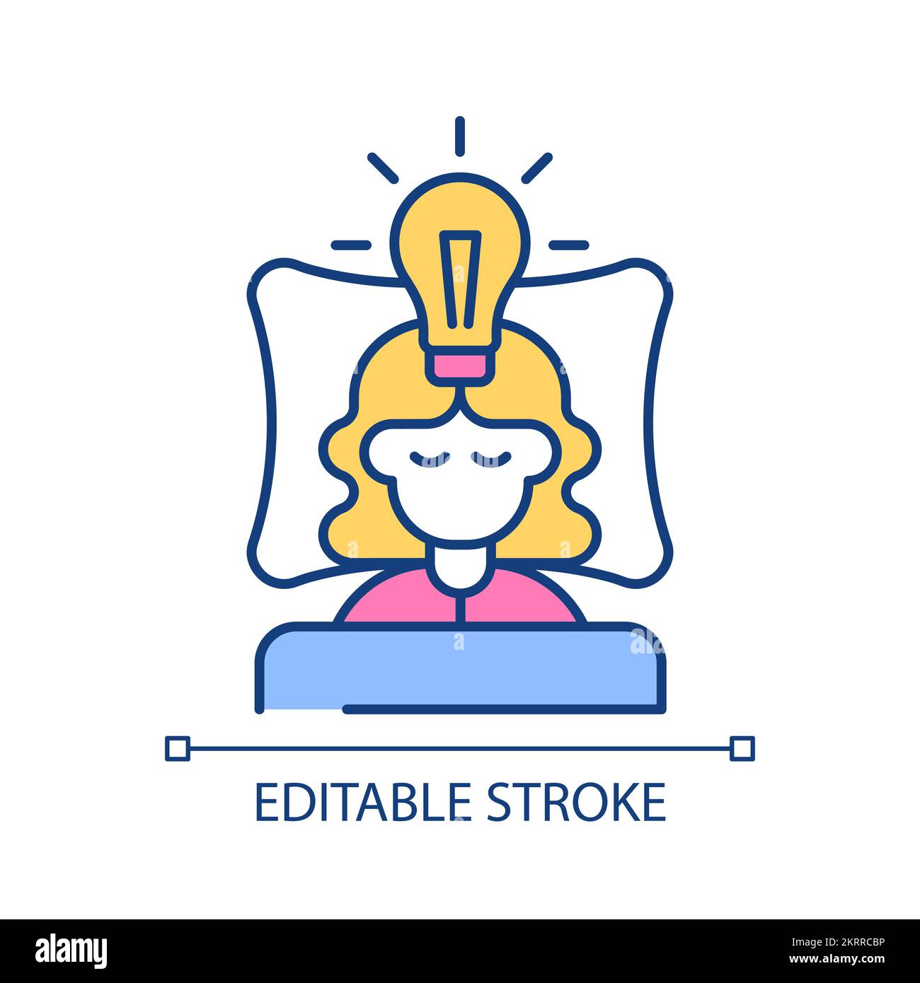 Sleep and creativity RGB color icon Stock Vector Image & Art - Alamy