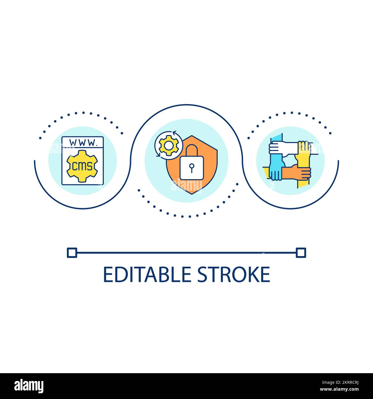 CMS users community loop concept icon Stock Vector Image & Art - Alamy