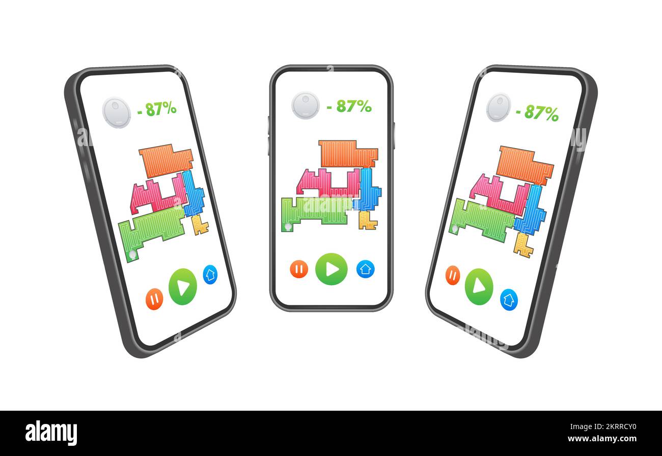 Robot vacuum icon line Stock Vector Images - Alamy