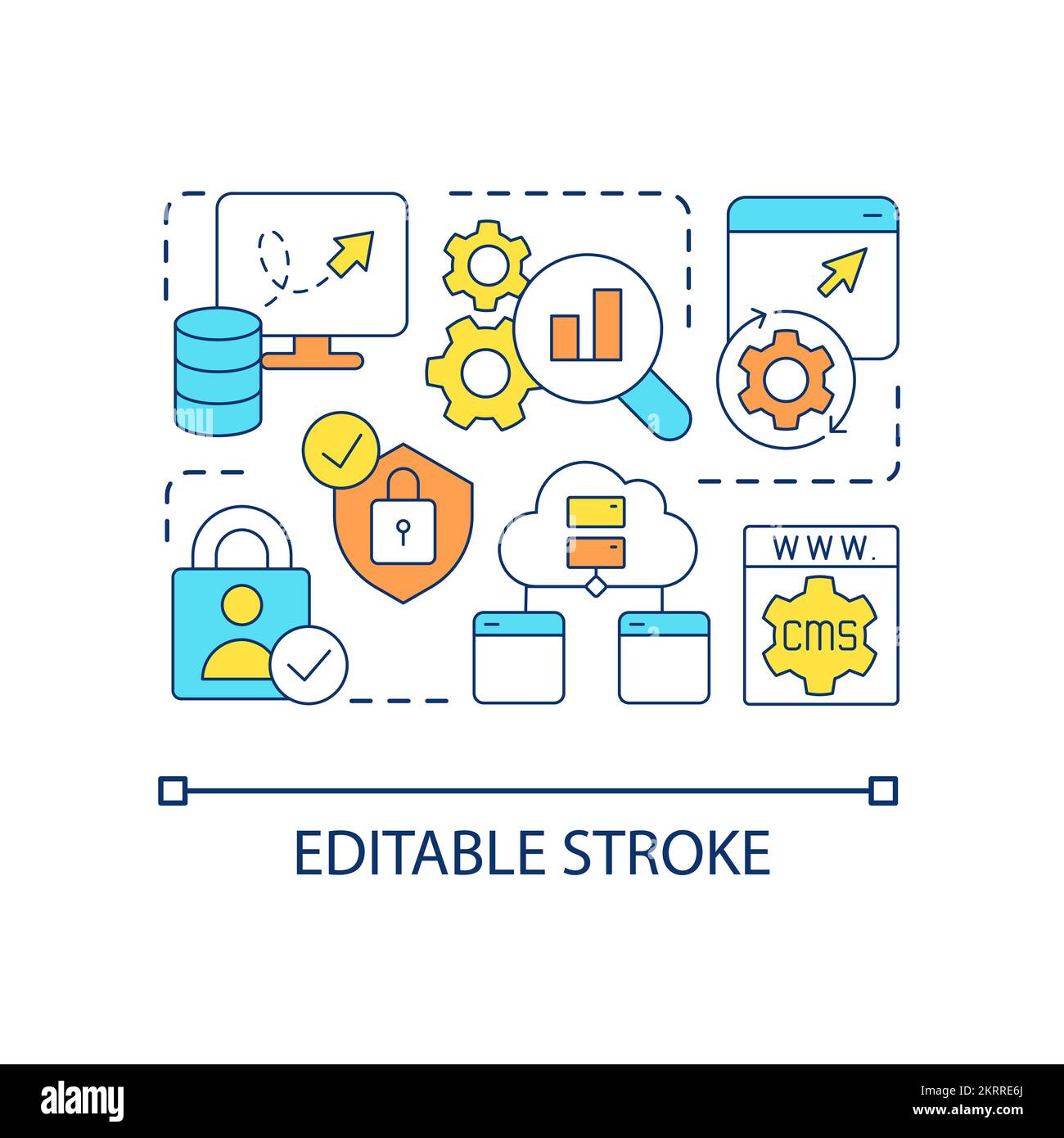 CMS optimization concept icon Stock Vector Image & Art - Alamy