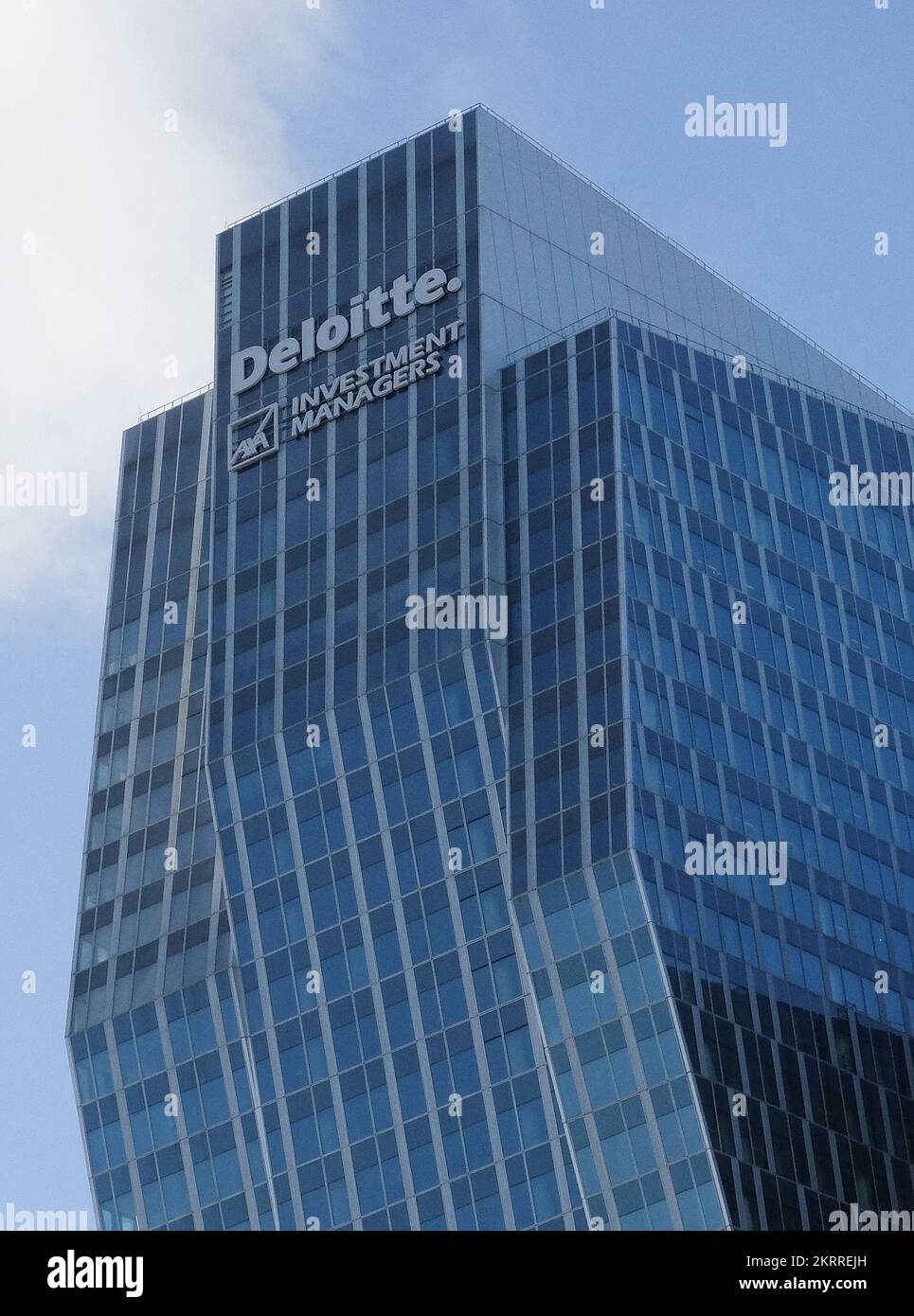 Illustration of the towers of the La Defense business district in Paris ...