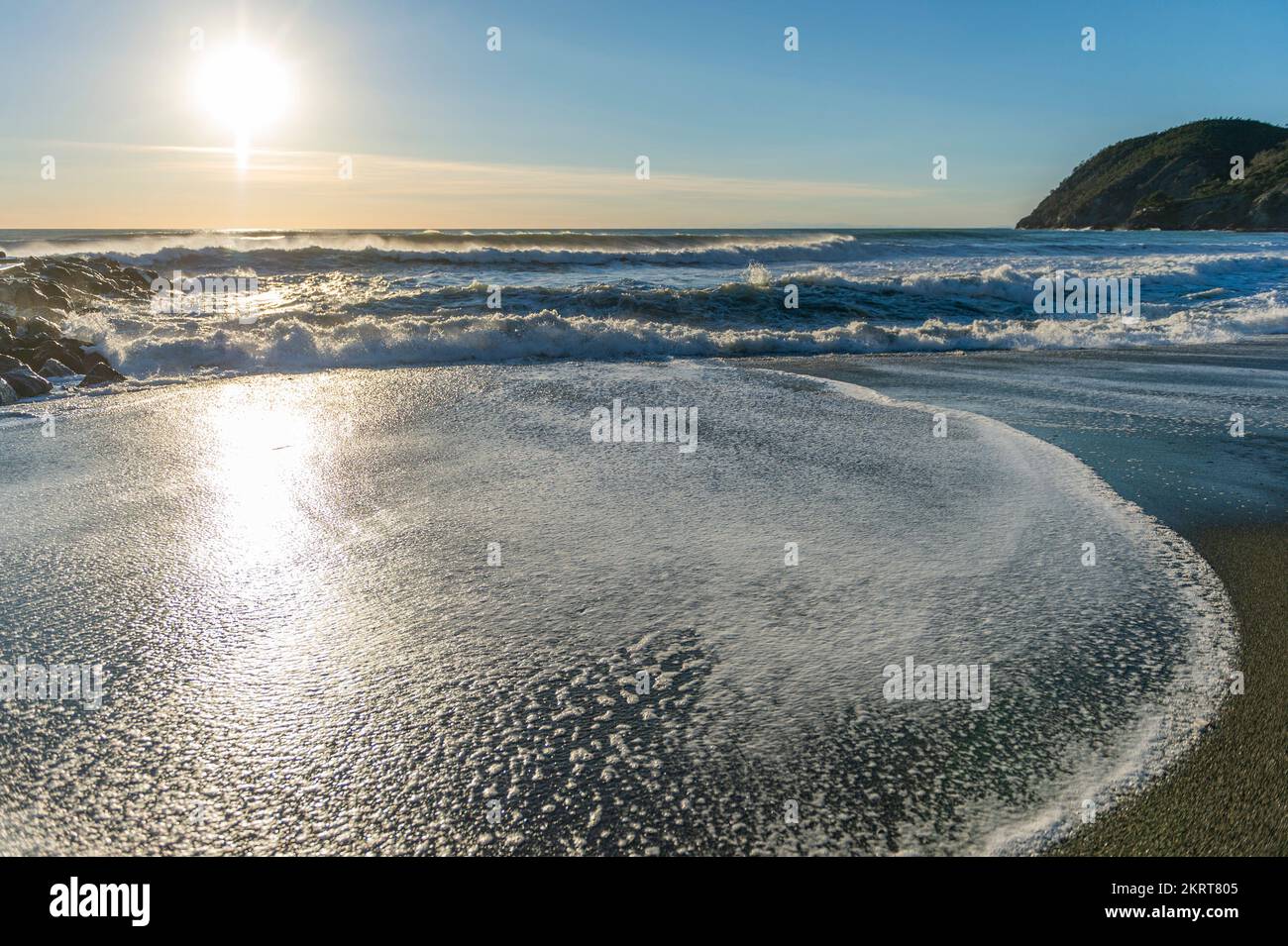 beach and sea, levanto, italy Stock Photo - Alamy