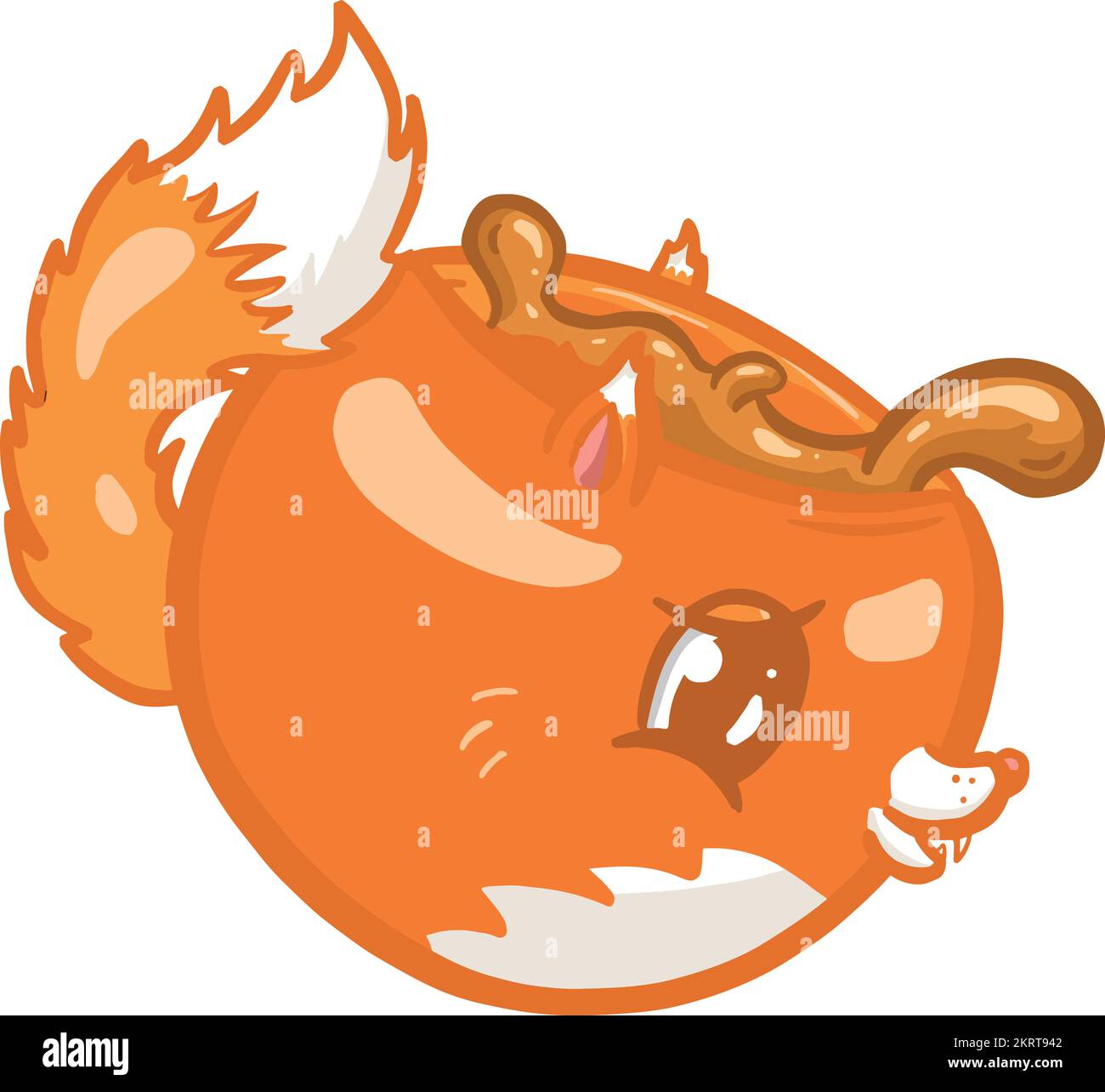 Cute Childs Coffee Cup Design Illustration in the Shape of a Red Fox ...