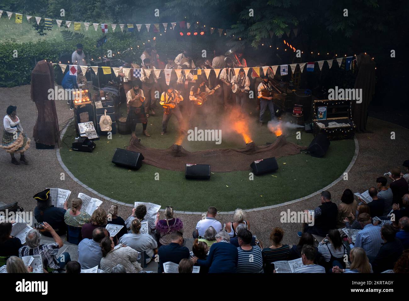 The Old Time Sailors performing at Trebah Garden Amphitheatre in ...