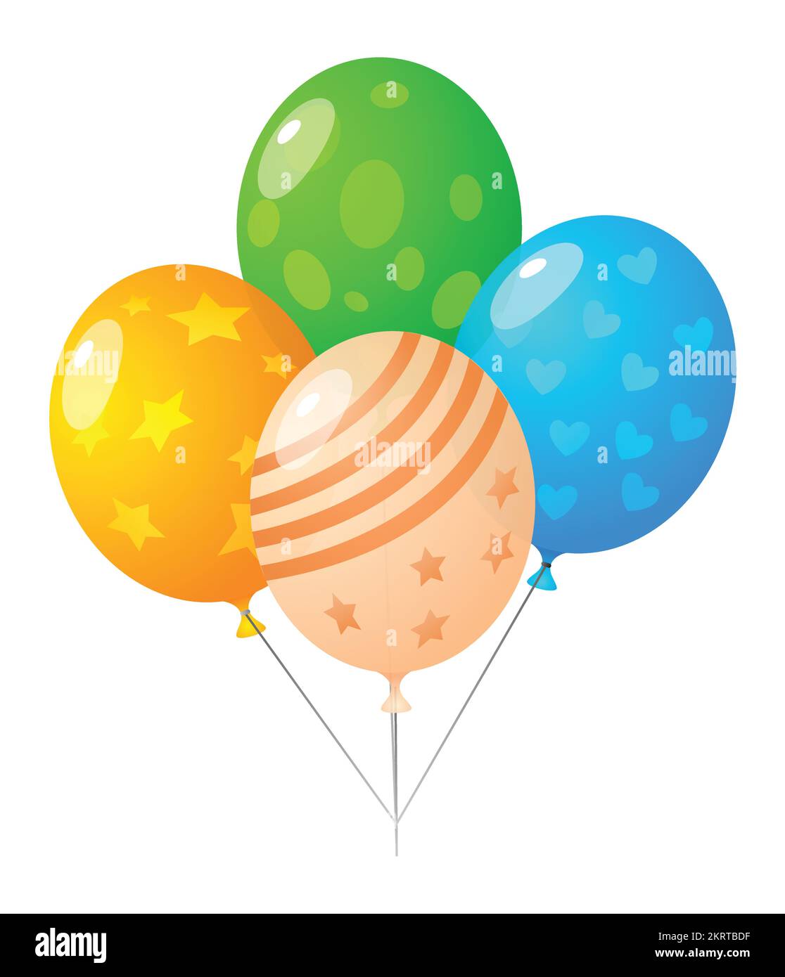 Realistic balloons vector vectors hi-res stock photography and images ...