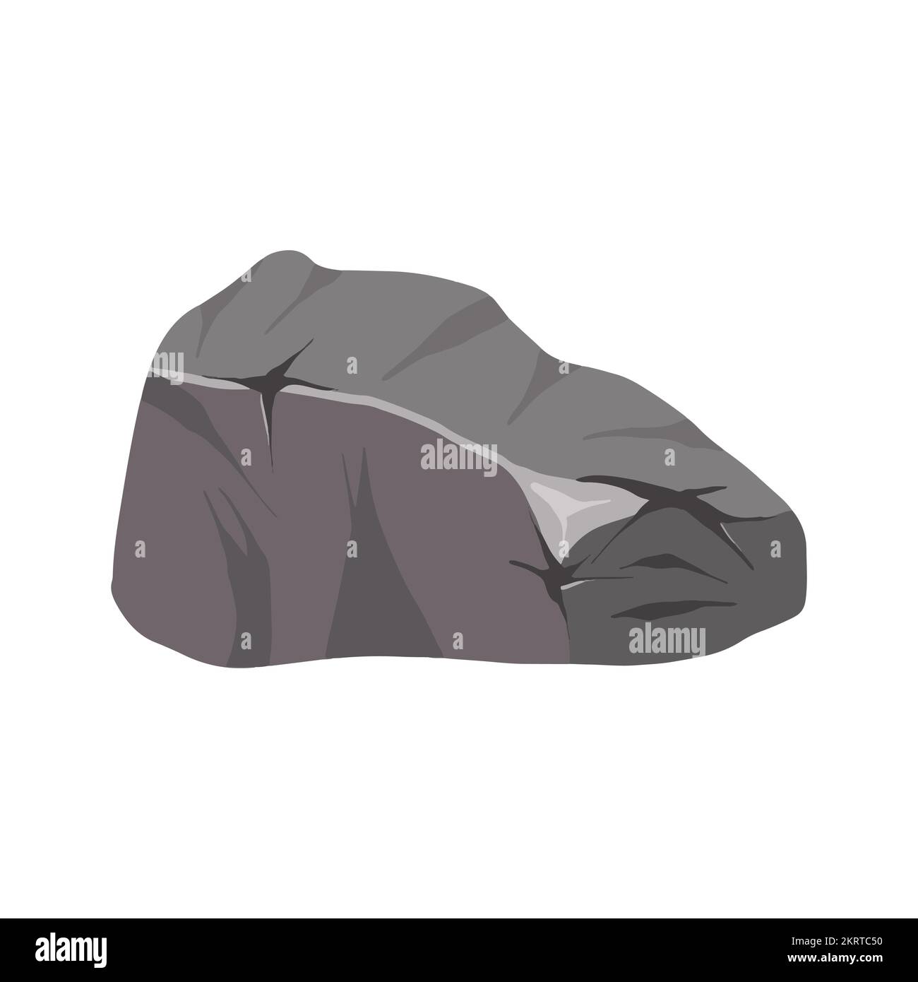 Cartoon stone in white background. illustration Stock Vector Image ...