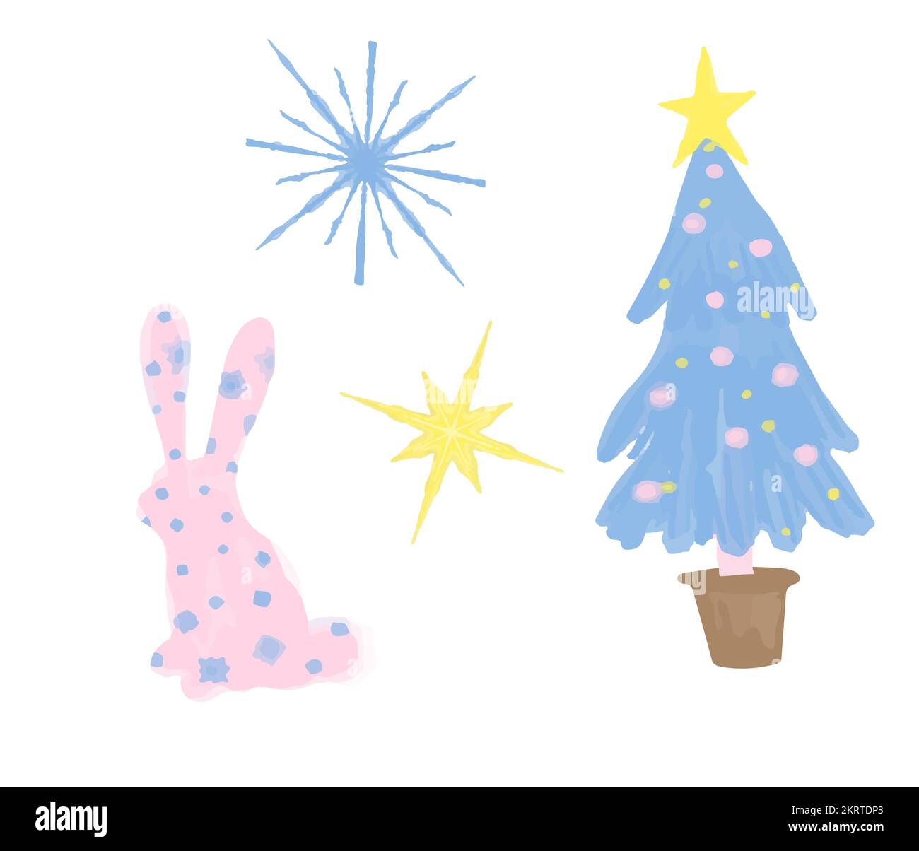 Christmas tree star symbol digital Cut Out Stock Images & Pictures - Alamy