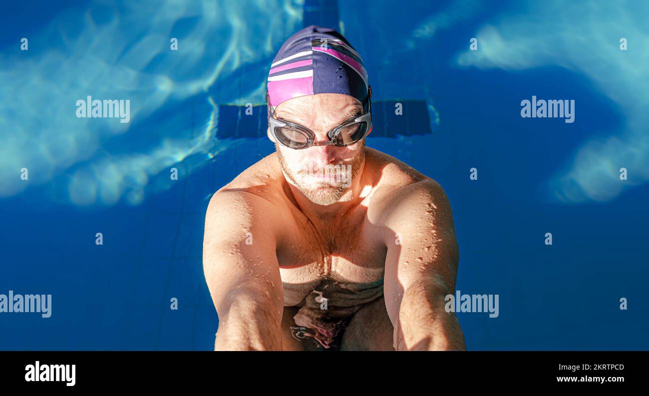 Swimmer in the pool Stock Photo - Alamy