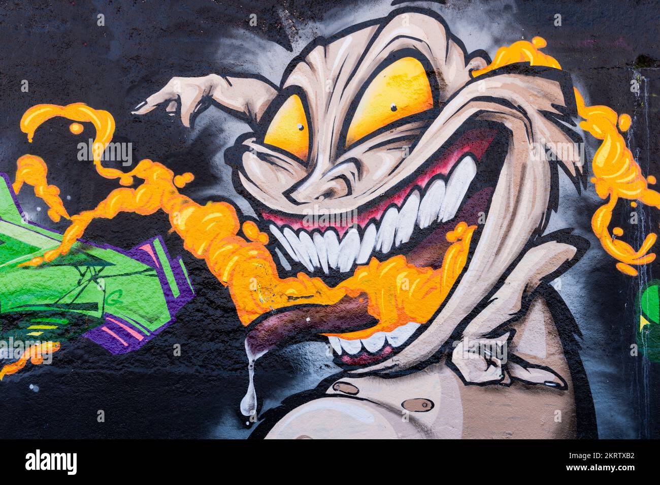 Graffiti at the Lambrate railway station, Milan, Lombardy, Italy ...