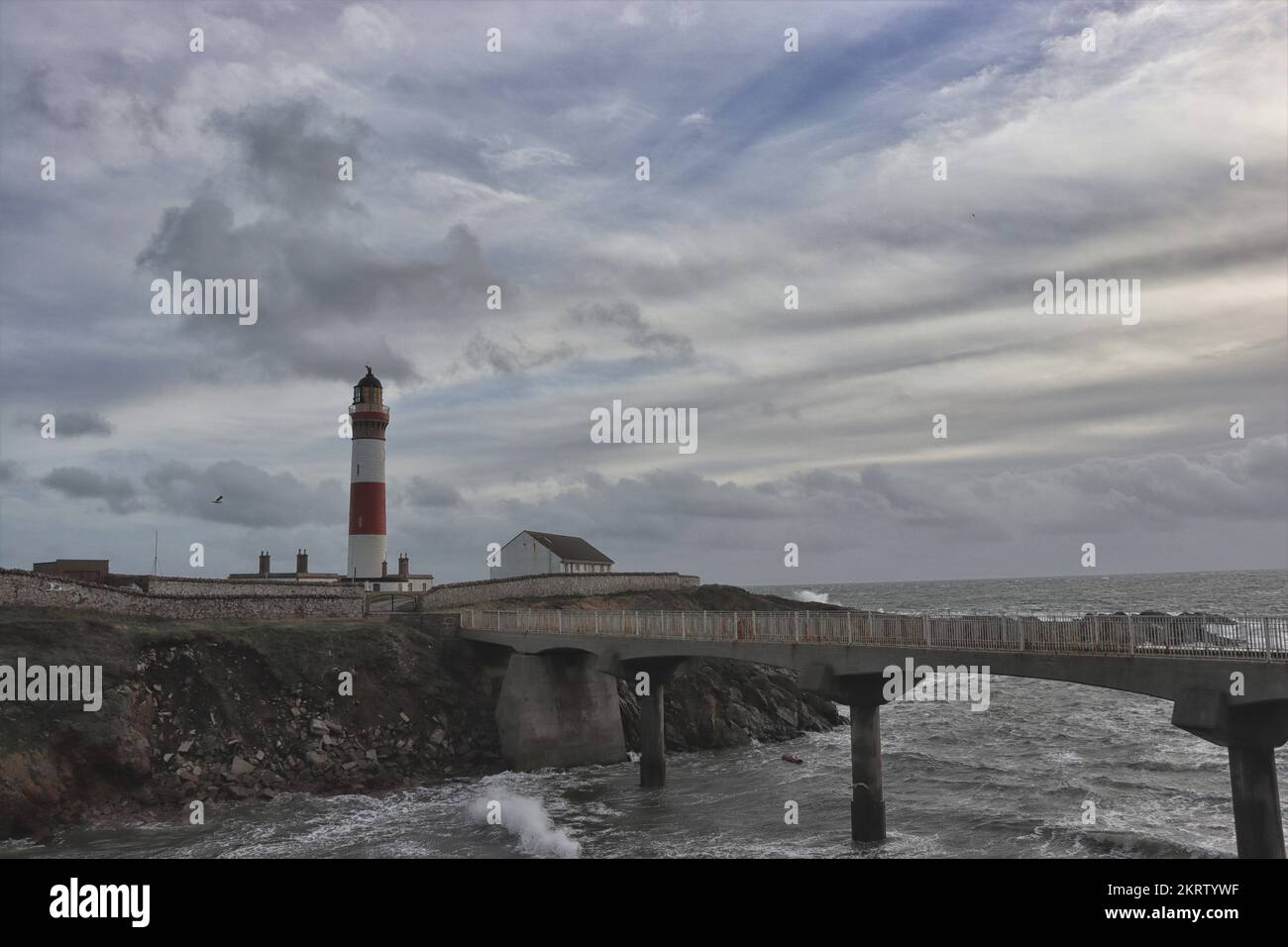 Buchanness Lighthouse, Boddam, Scotland Stock Photo - Alamy