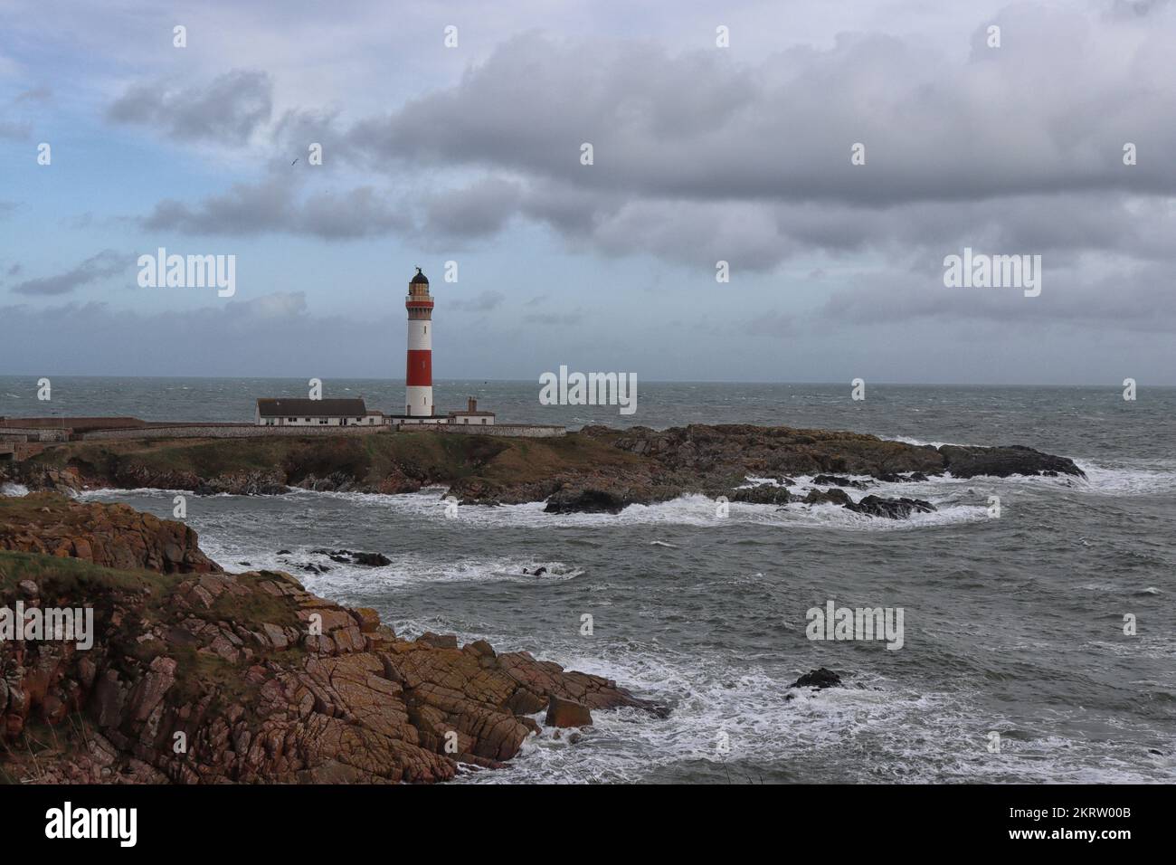 Buchanness Lighthouse, Boddam, Scotland Stock Photo - Alamy