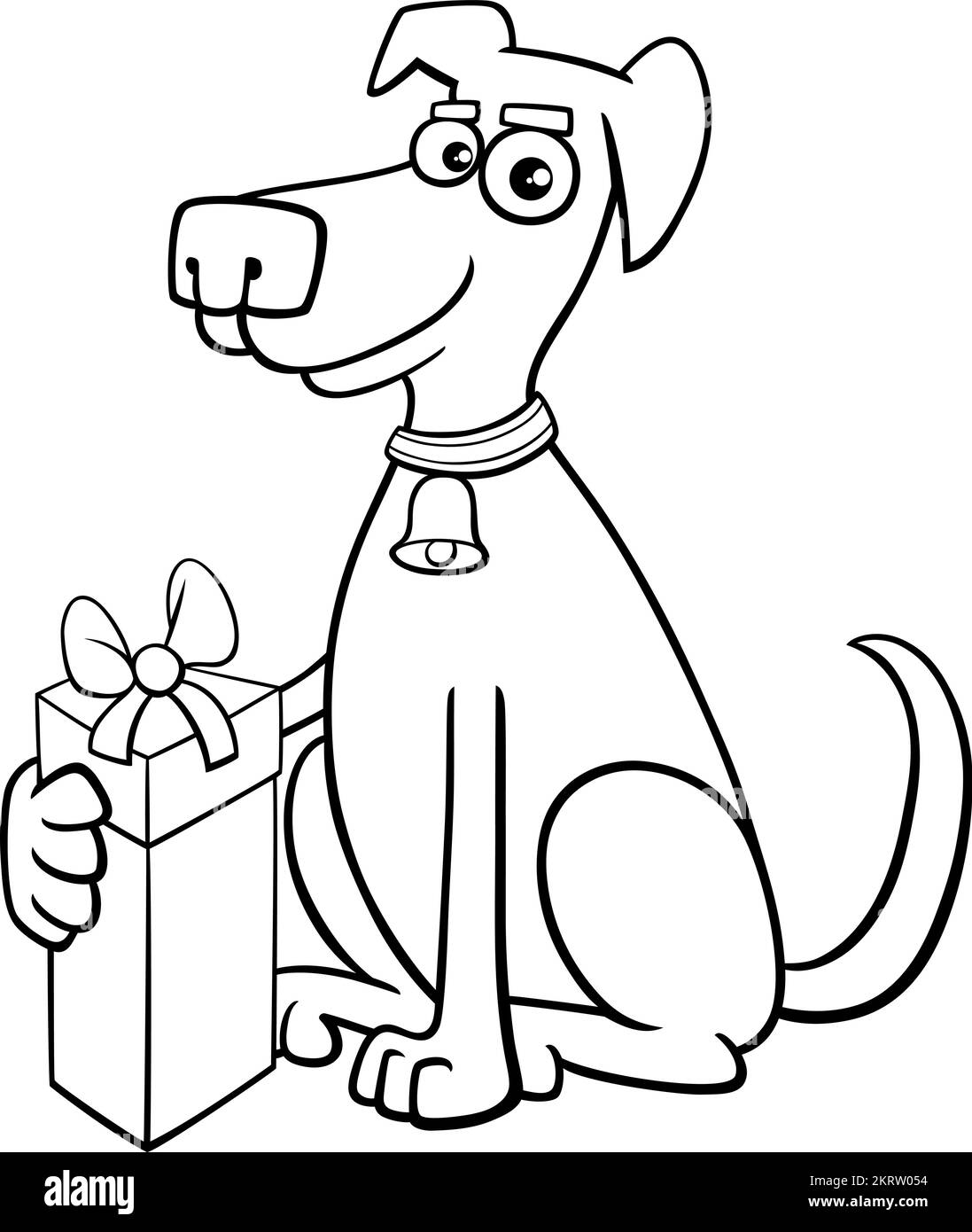 Panting Dog Clipart Coloring