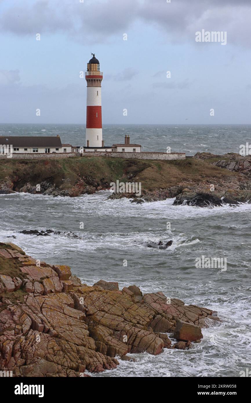 Buchanness Lighthouse, Boddam, Scotland Stock Photo - Alamy