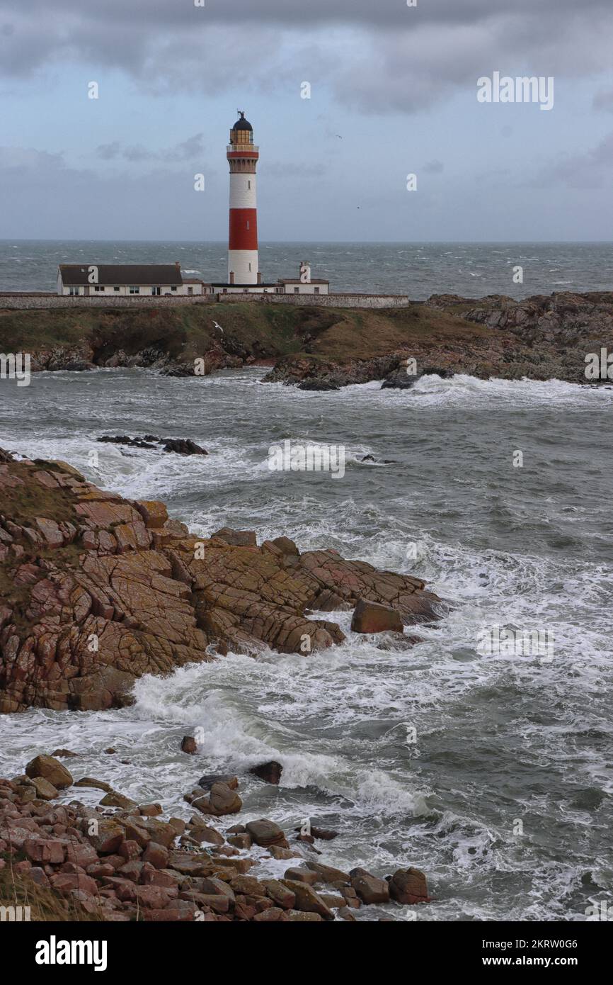 Buchanness Lighthouse, Boddam, Scotland Stock Photo - Alamy