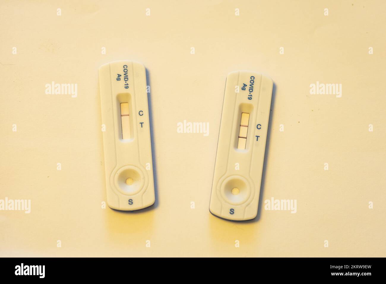 Positive rapid antigen detection test hi-res stock photography and ...