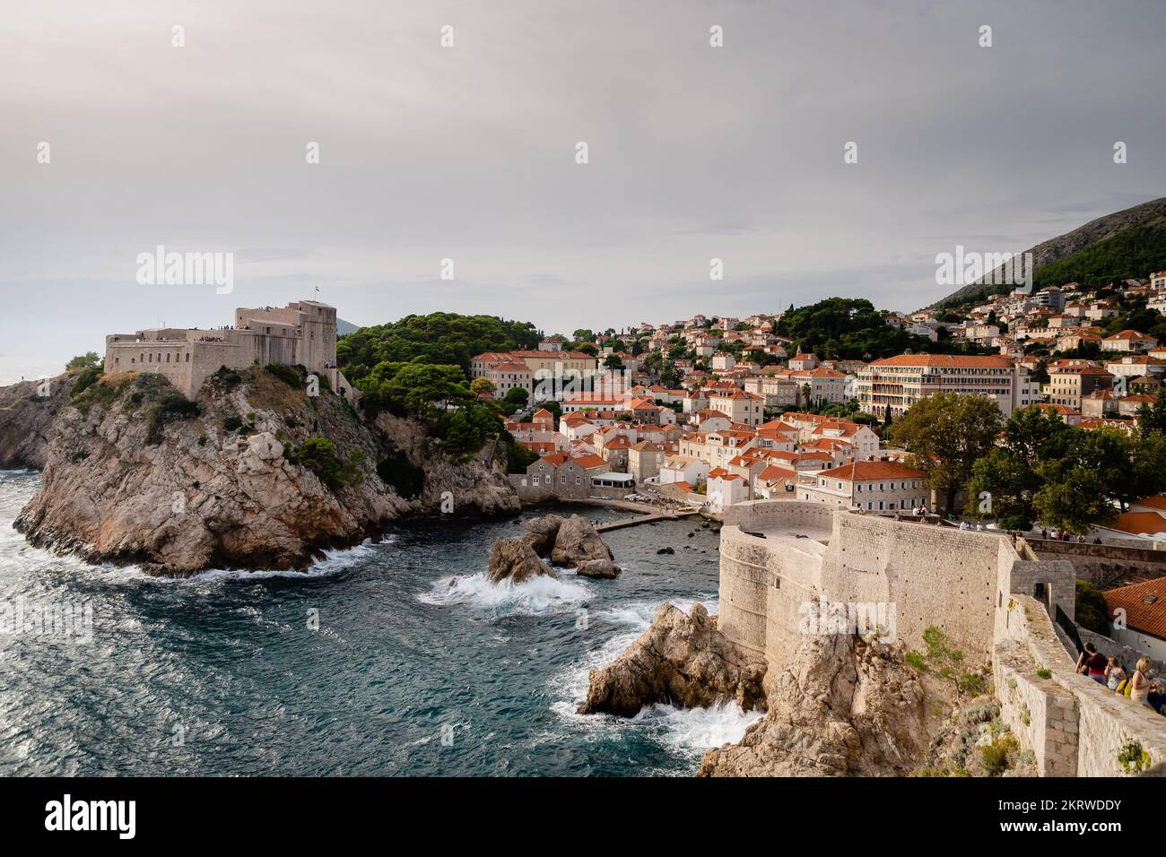 Fort Lovrijenac or St. Lawrence Fortress in Dubrovnik. Croatia. South ...