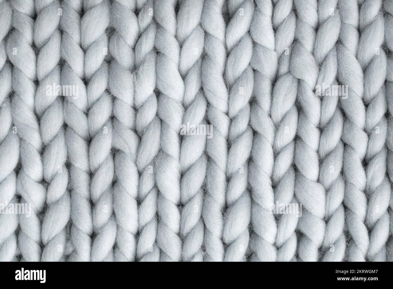 Close up above view of grey soft wool knitted wool background Stock ...