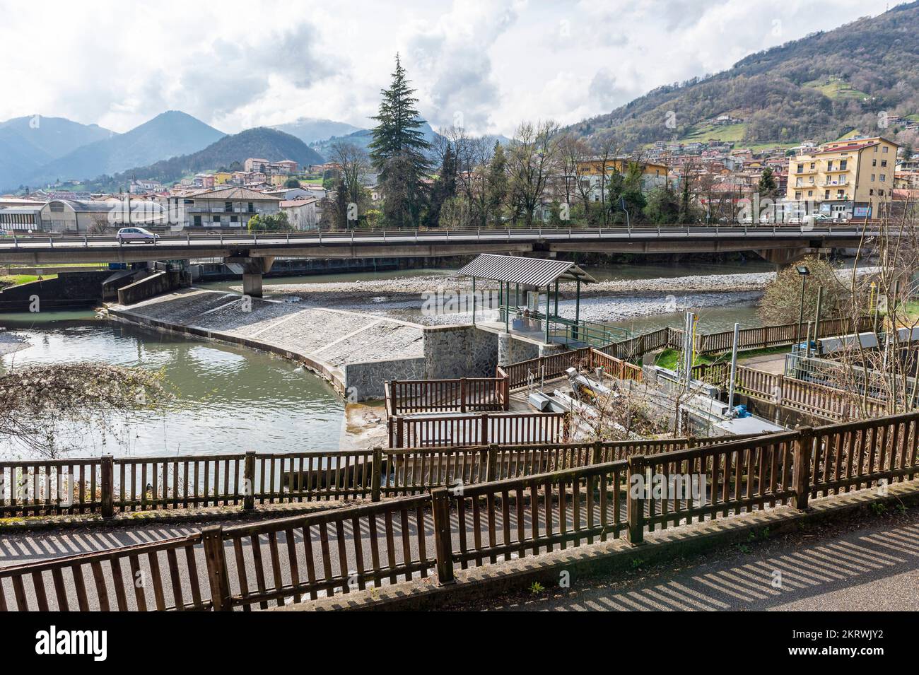 canal from the serio river, colzate, italy Stock Photo - Alamy