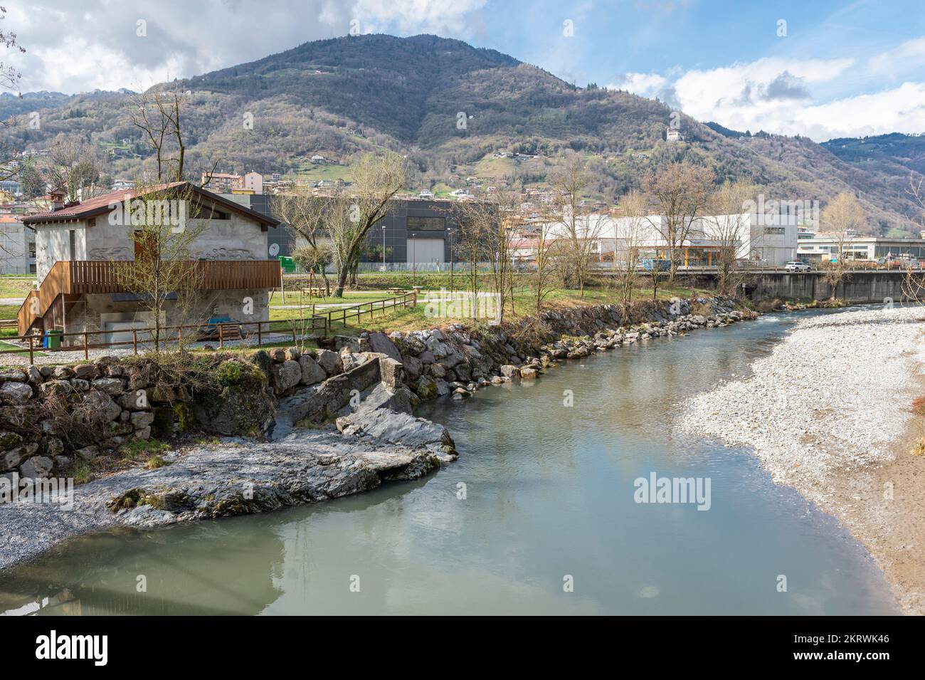 serio river, vertova, italy Stock Photo - Alamy