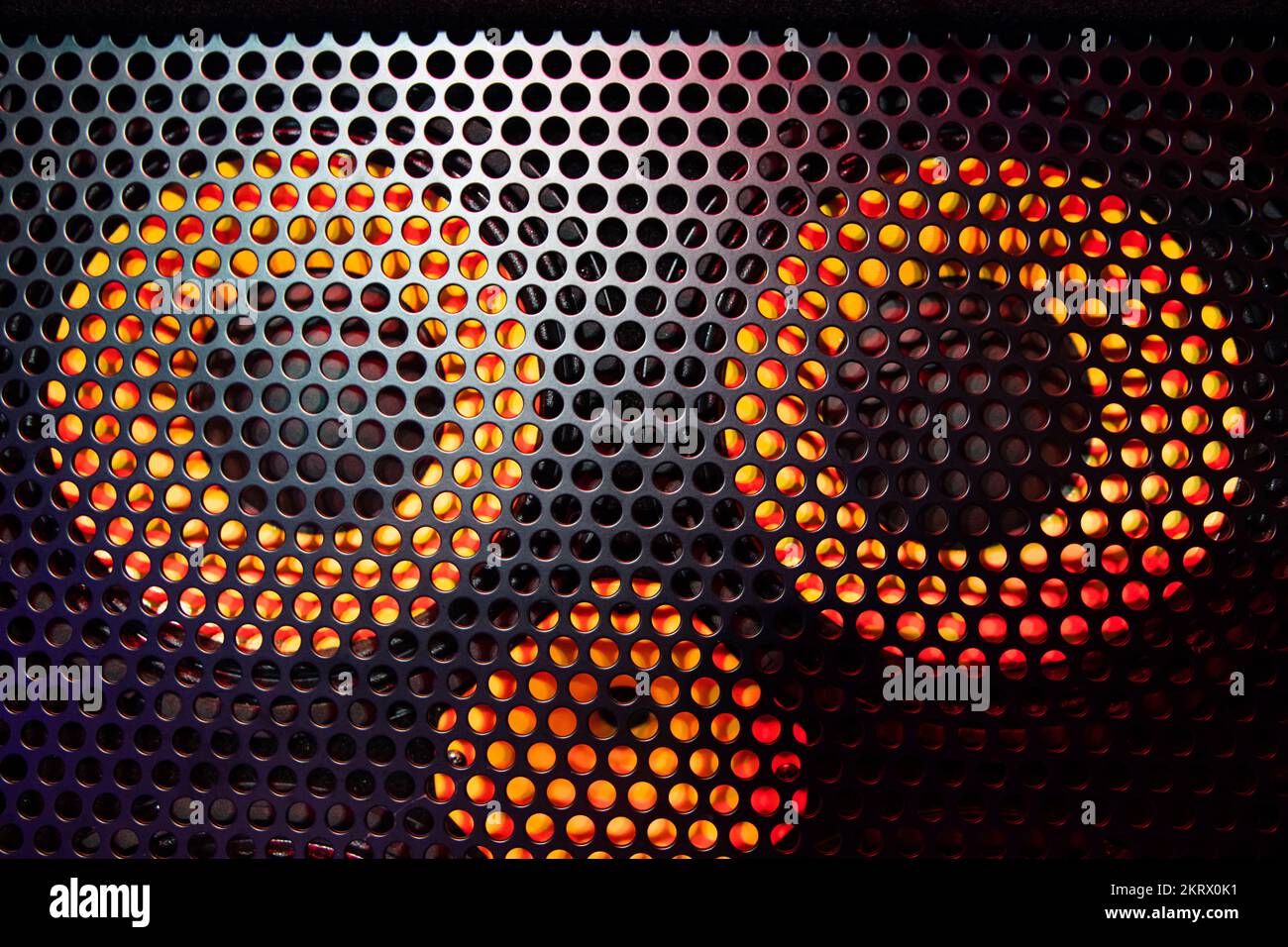 closeup of loudspeakers as surprised monkey face for design purpose ...