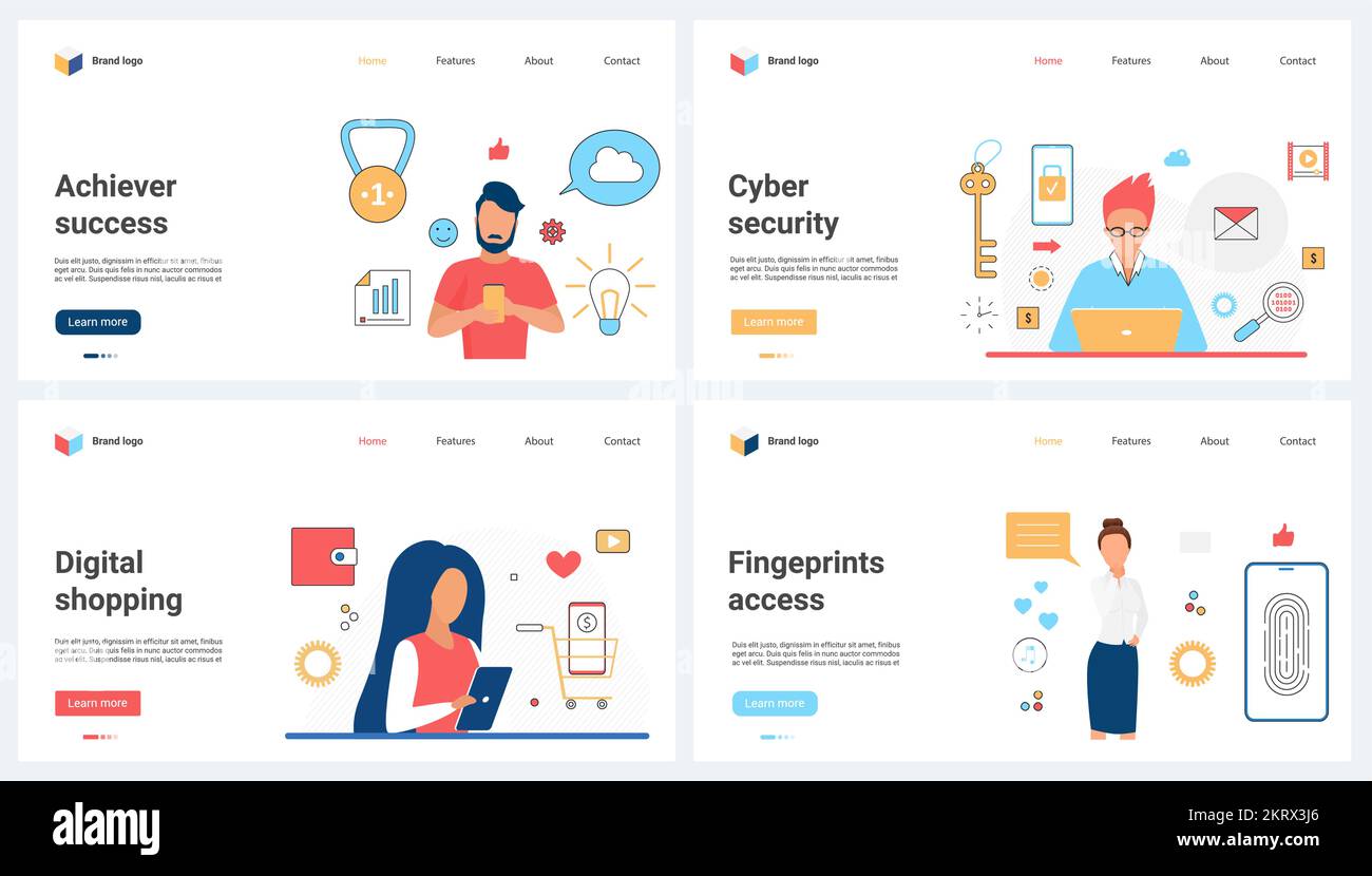 Cyber security for personal information, fingerprint access and payment protection, achievement ...
