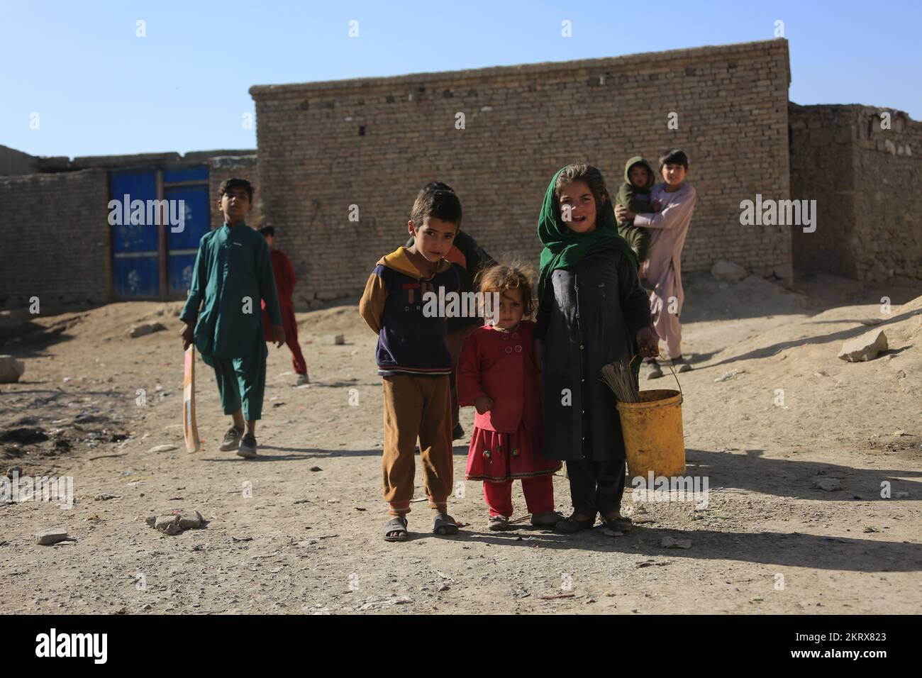 Kabul, Afghanistan. 29th Nov, 2022. Children are seen at an internally ...