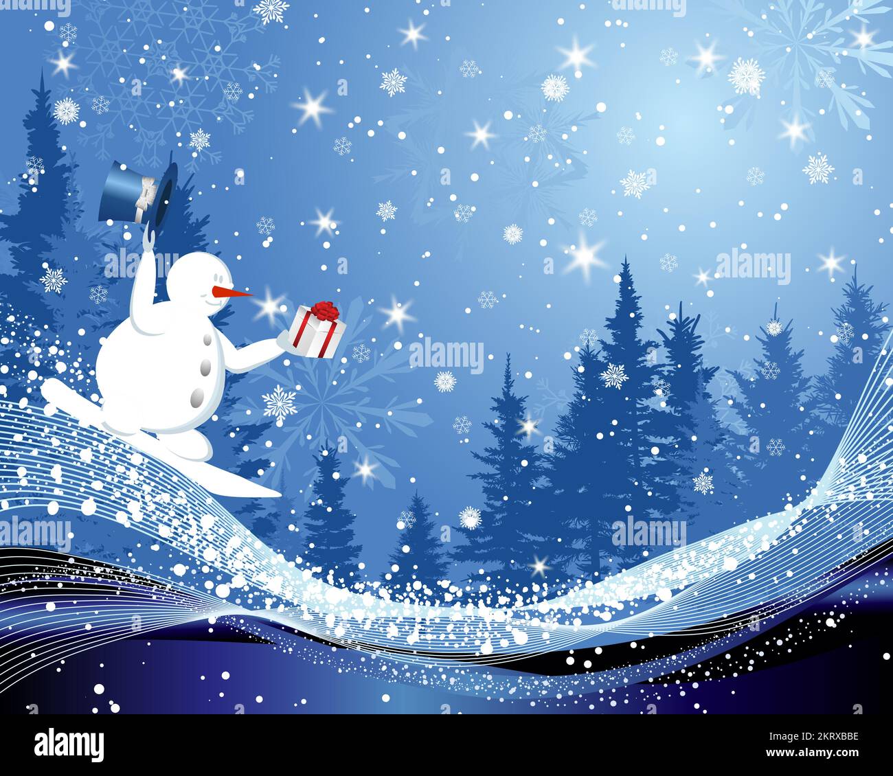 Christmas border snowboard hi-res stock photography and images - Alamy