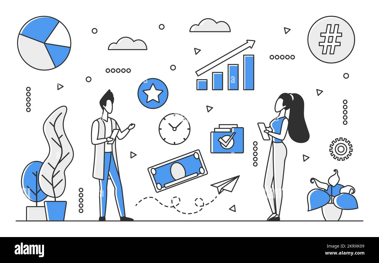 Financial business performance. Effective management, development ...