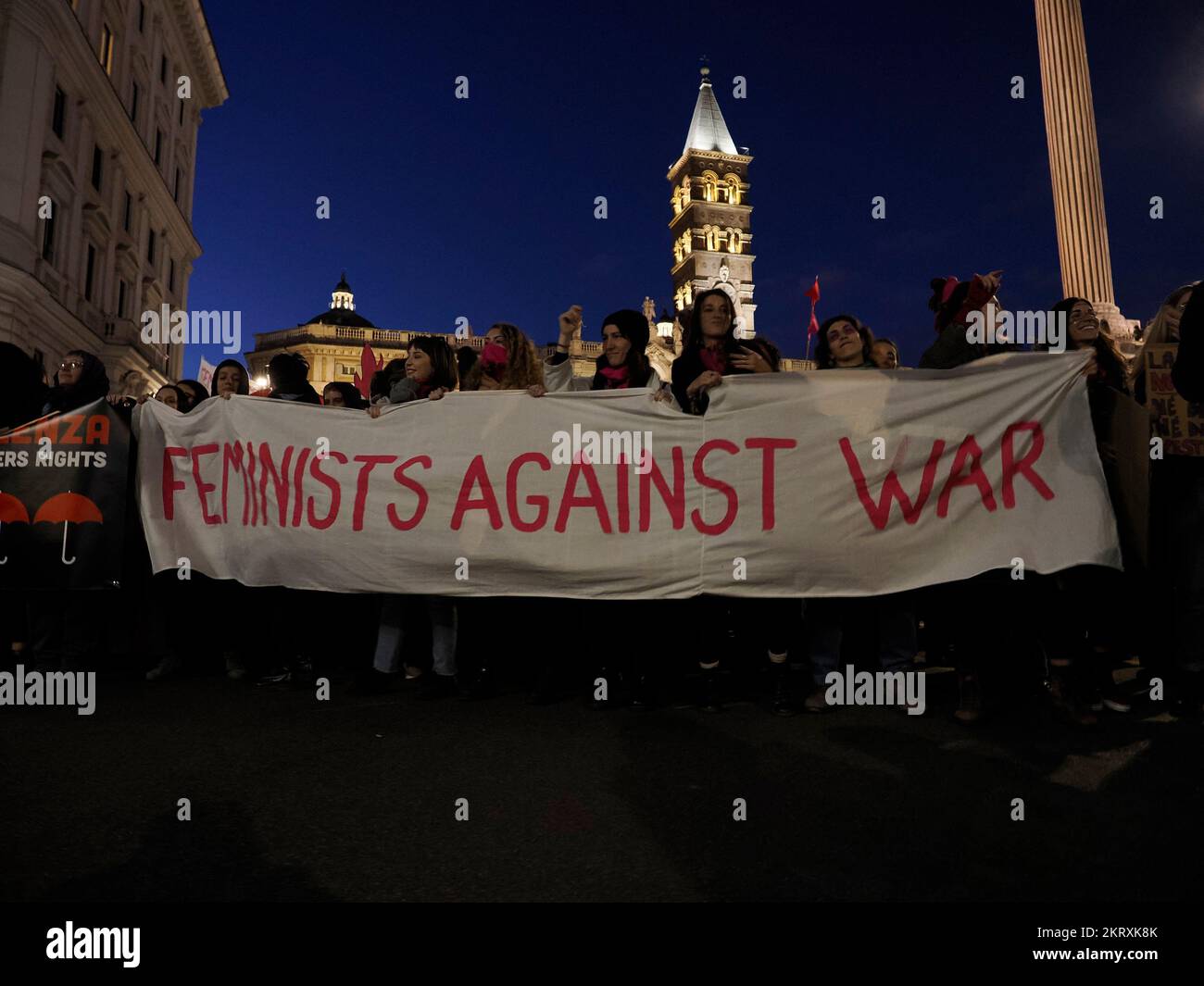 ROME, ITALY - NOVEMBER 26 2022 - Thousands join feminist march against ...