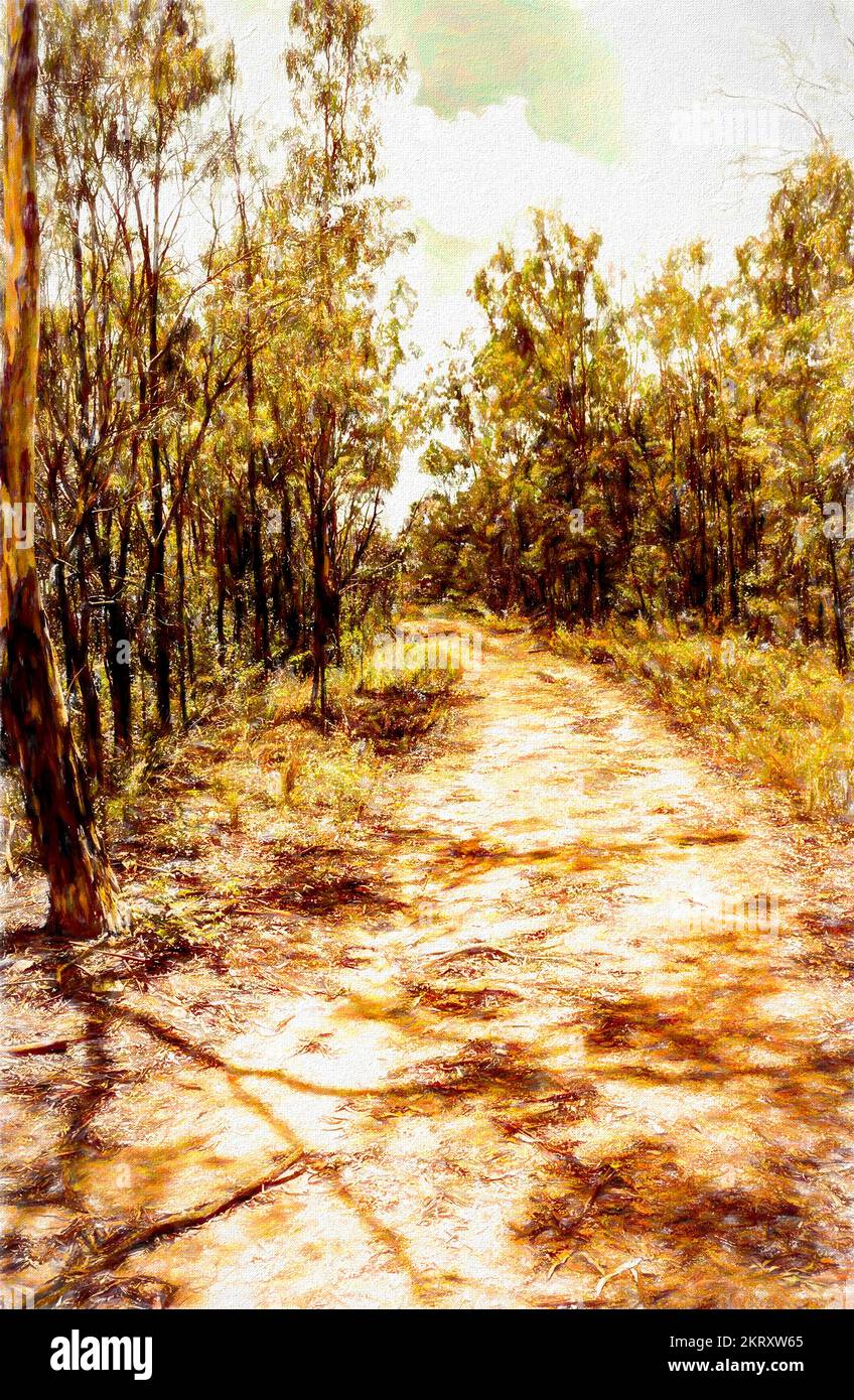 Australian landscape paintings hi-res stock photography and images - Alamy