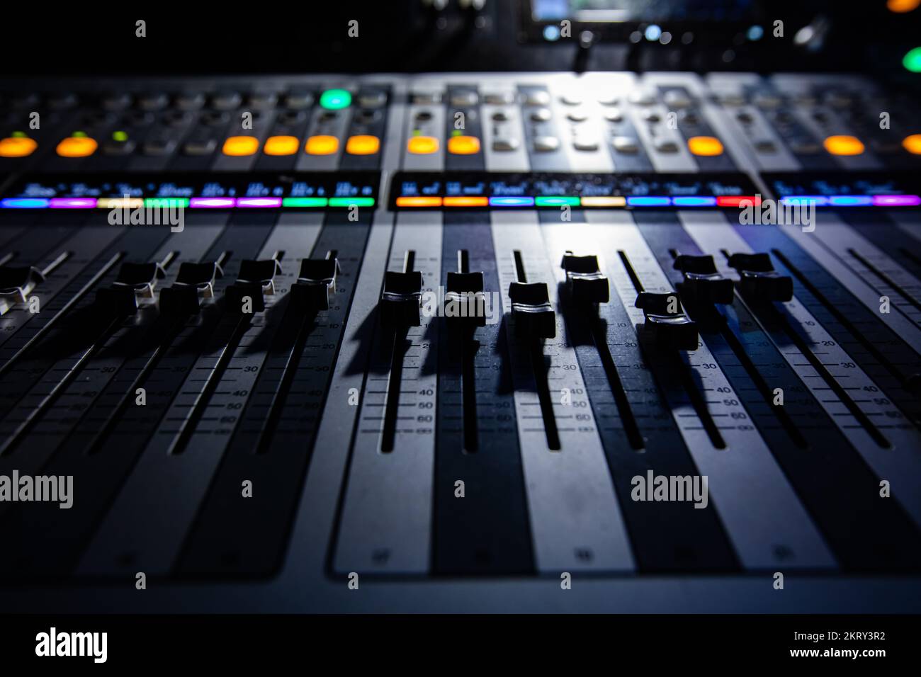 Closeup of sound control panel for design purpose Stock Photo - Alamy