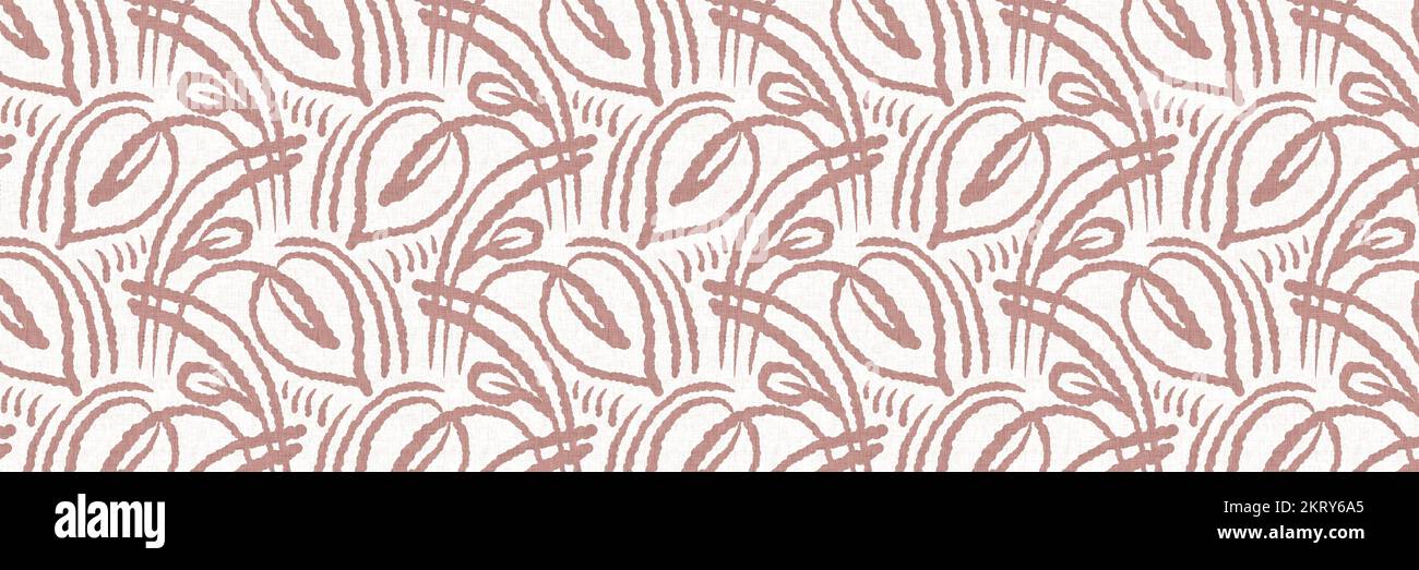 Gender neutral foliage leaf seamless raster border. Simple whimsical 2 ...