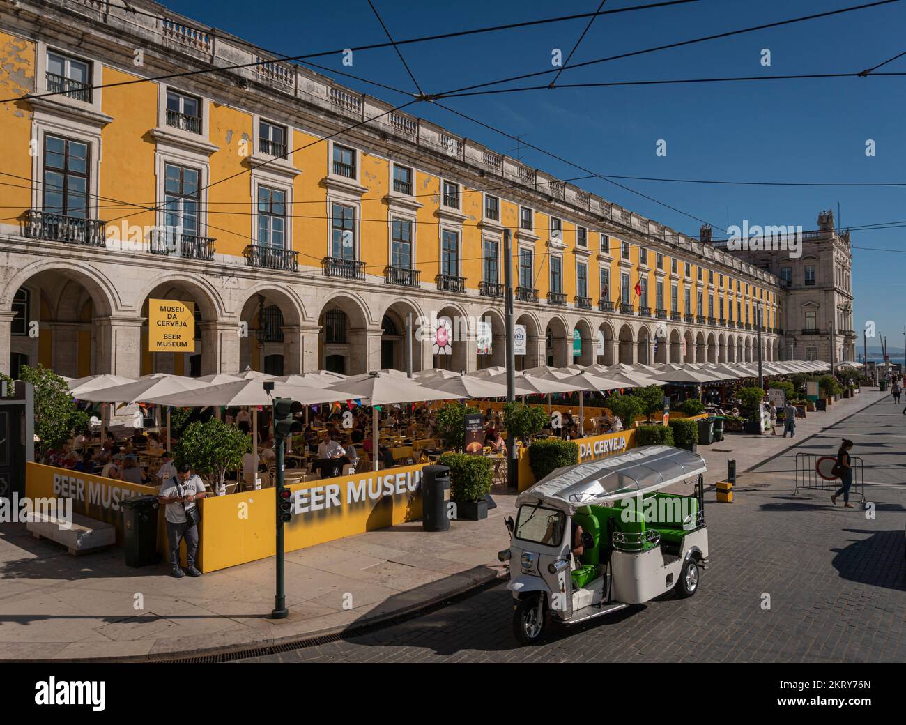 Buildings on Praca do Comercio, Square in the city of Lisbon, Portugal ...