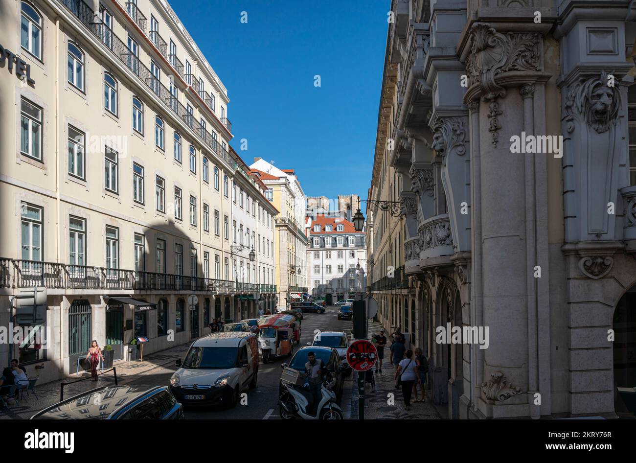 Street view in the city of Lisbon, Portugal Stock Photo - Alamy