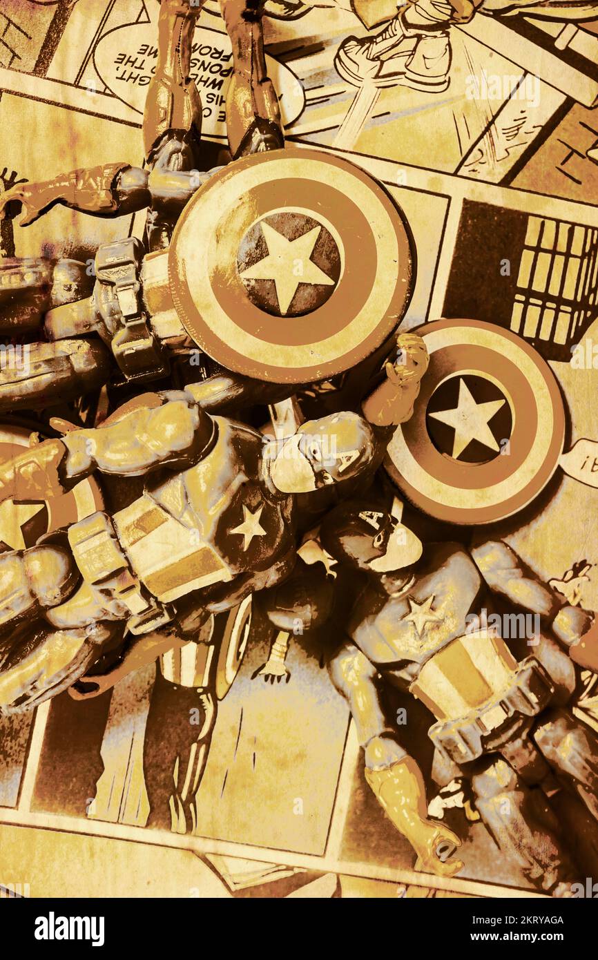 Captain america artwork hi-res stock photography and images - Alamy