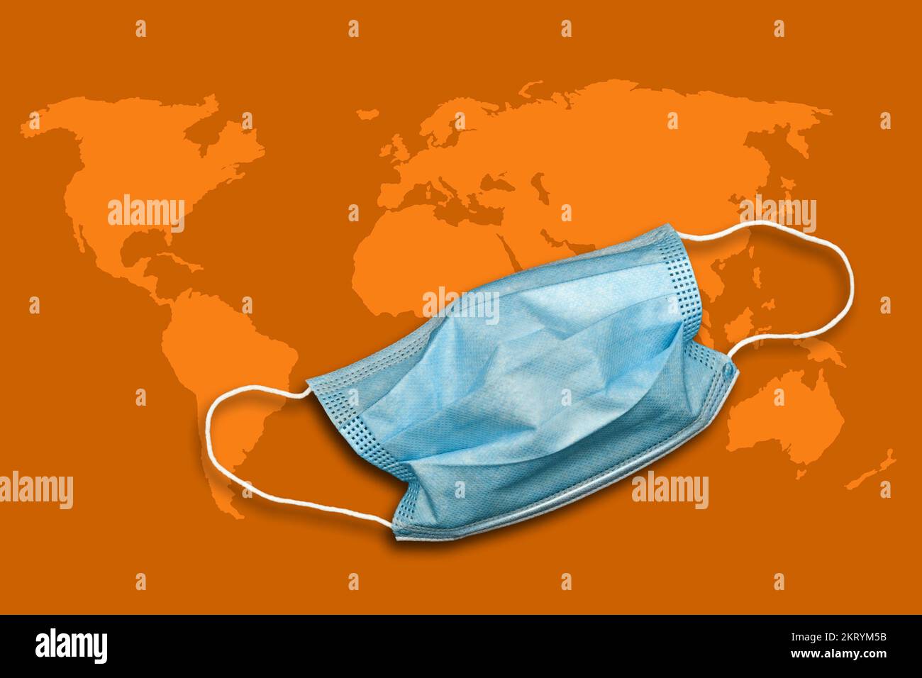 medical mask and world map Stock Photo - Alamy