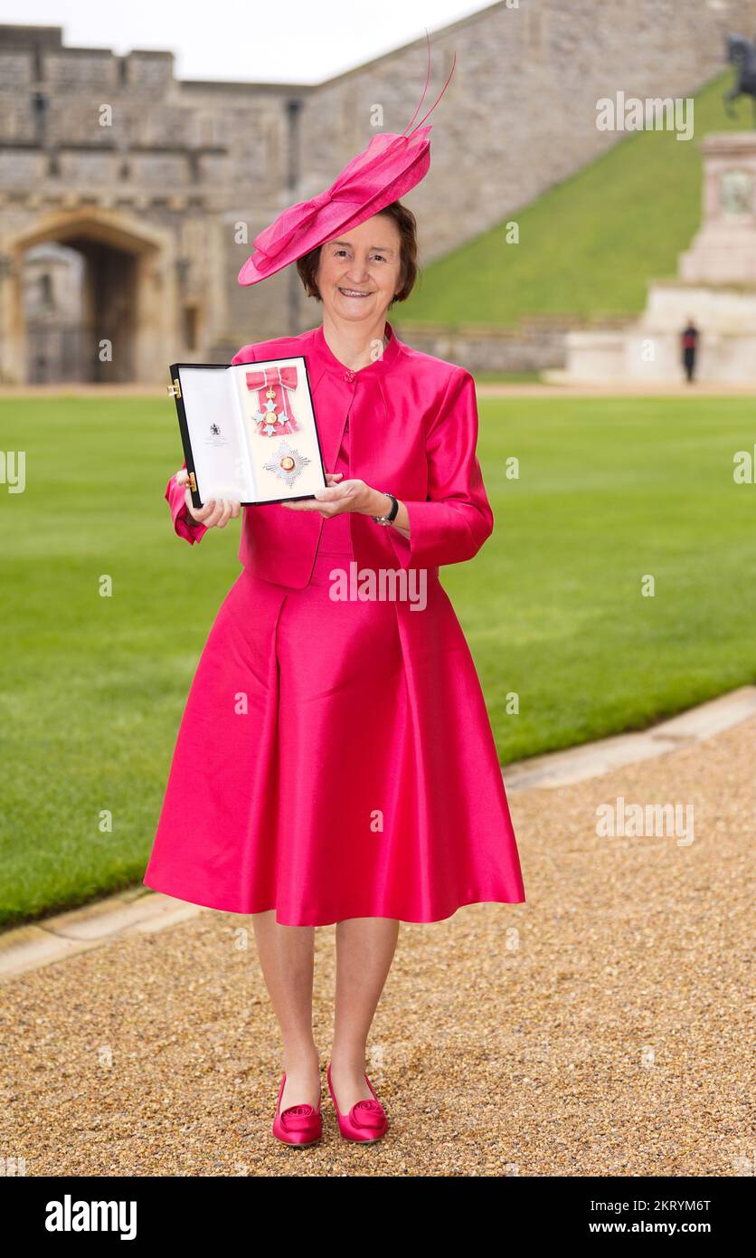 Dame Nia Griffith after being made a Dame Commander by King Charles III ...