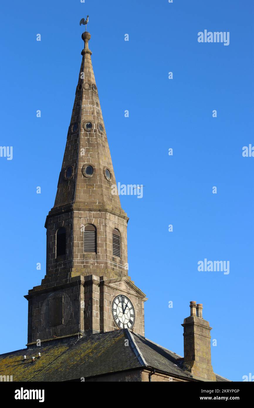 Rooftops , spires and monuments in Peterhead Stock Photo - Alamy