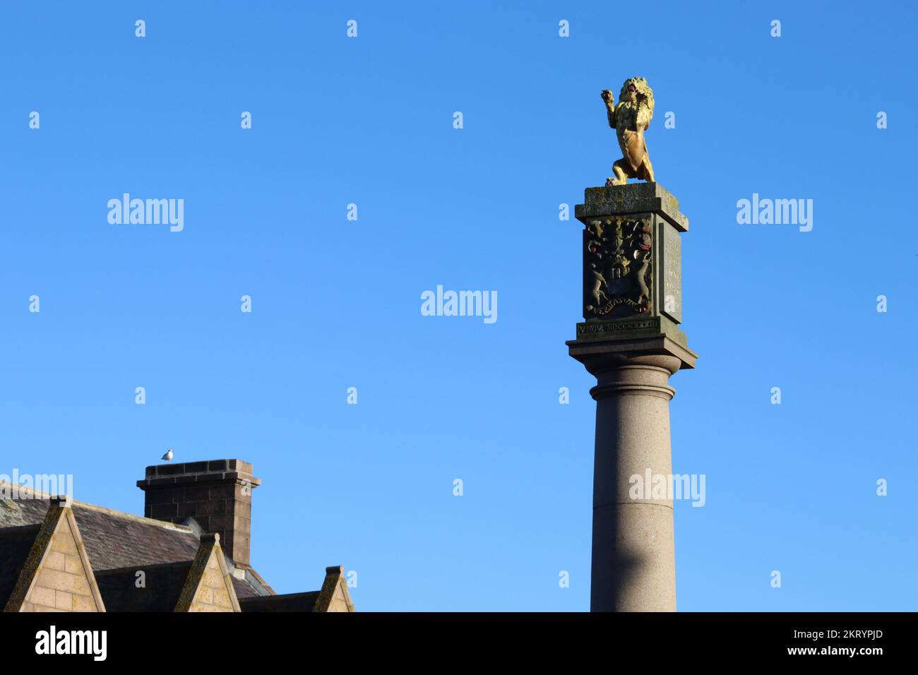 Rooftops , spires and monuments in Peterhead Stock Photo - Alamy
