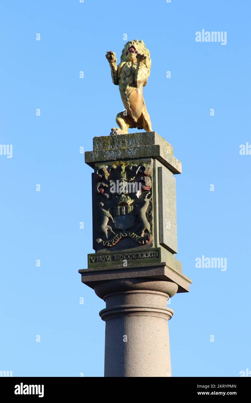 Rooftops , spires and monuments in Peterhead Stock Photo - Alamy