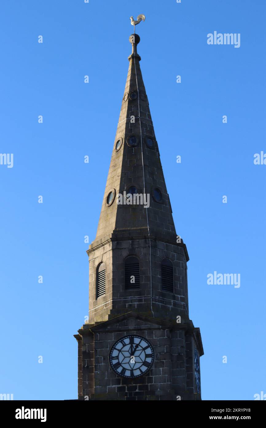 Rooftops , spires and monuments in Peterhead Stock Photo - Alamy